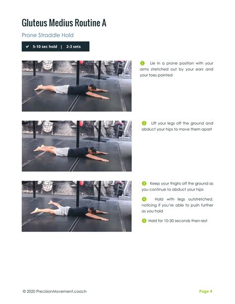 Gluteus Medius Exercises Cheatsheet P Mc Pdf