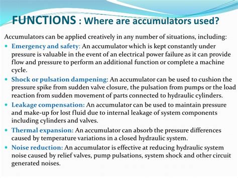 hydraulic accumulator