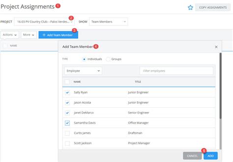 Project Assignments Core Help Center