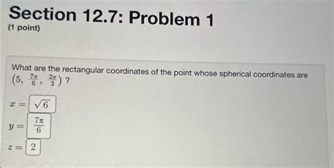 solved section 12 7 problem 1 1 point what are the