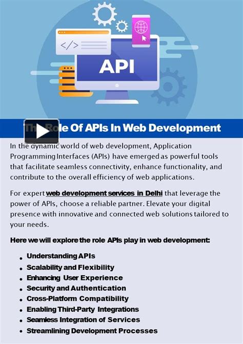 ppt the role of apis in web development powerpoint presentation