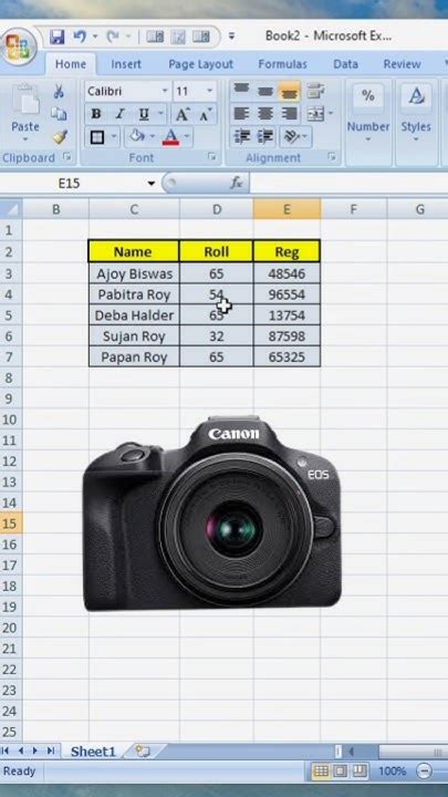 camera use in excel 📷 excel exceltricks exceltips shorts