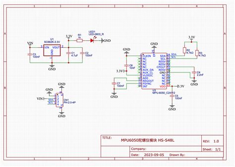 Hs S48l Mpu6050陀螺仪模块