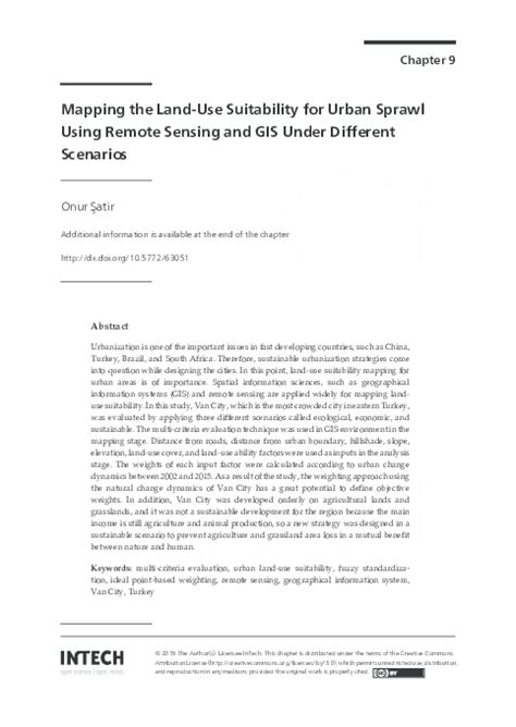 Pdf Mapping The Land Use Suitability For Urban Sprawl Using Remote