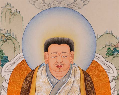 Marpha With Milarepa And Gampopa Thangka Print Digital Canvas Print