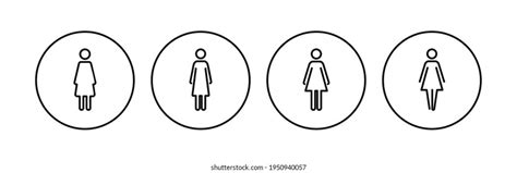 Man Woman Icon Set Male Female Stock Vector Royalty Free 1950939646