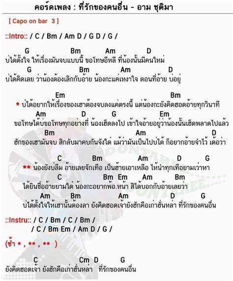 Pin By Lll Lll On คอร์ดกีต้าร์ Capo Intro Playlist