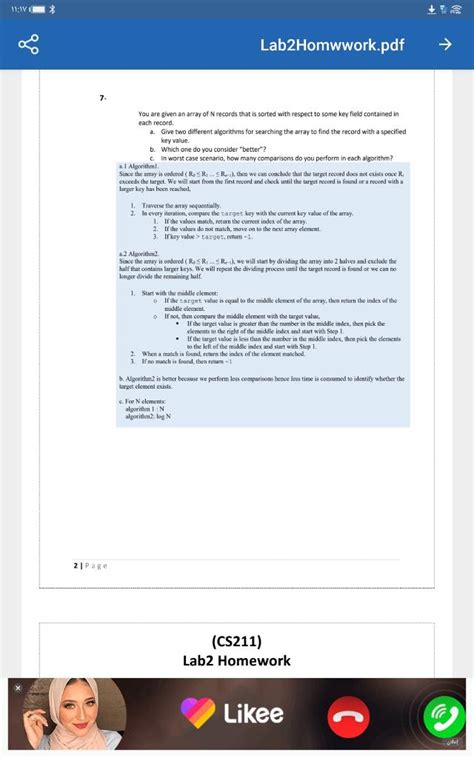 Solved ۱۱۱۷ ، Lab2homwworkpdf 7 You Are Given An Array Of
