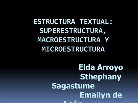 Estructura Textual Superestructura Macroestructura Y Microestructura Weather Screenshot