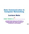 PDF DATA COMMUNICATION NETWORKING LECTURE NOTE