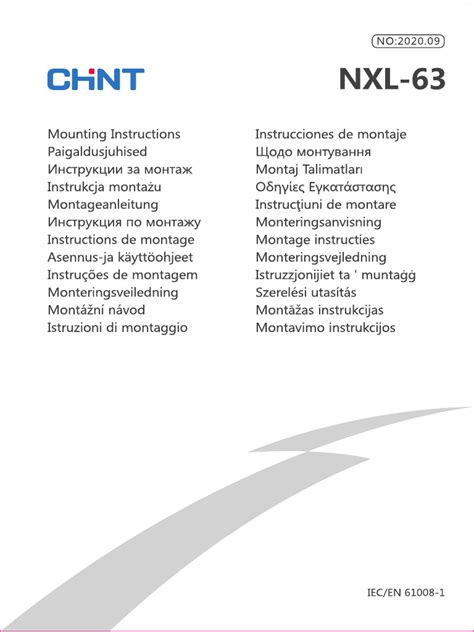 serie nxl 63 manual de montaje pdf