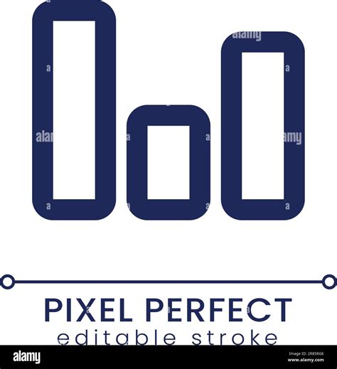 Column Chart Pixel Perfect Linear Ui Icon Stock Vector Image Art Alamy