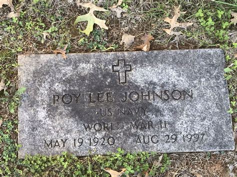 Roy Lee Johnson 1920 1997 Find A Grave Memorial