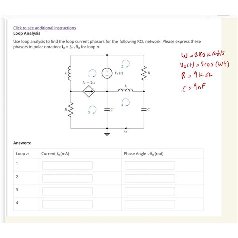 Solved Click To See Additional Instructionsloop Analysisuse