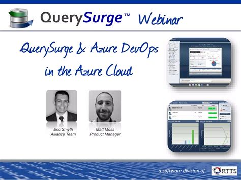 Webinar Querysurge And Azure Devops In The Azure Cloud Ppt