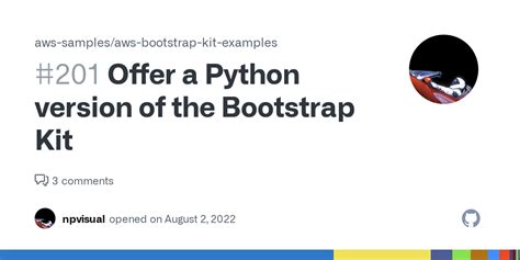 Offer A Python Version Of The Bootstrap Kit · Issue 201 · Aws Samples