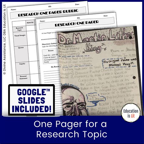 One Pager Assignment For Character Analysis Education Is Lit