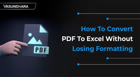 How To Convert Pdf To Excel Without Losing Formatting