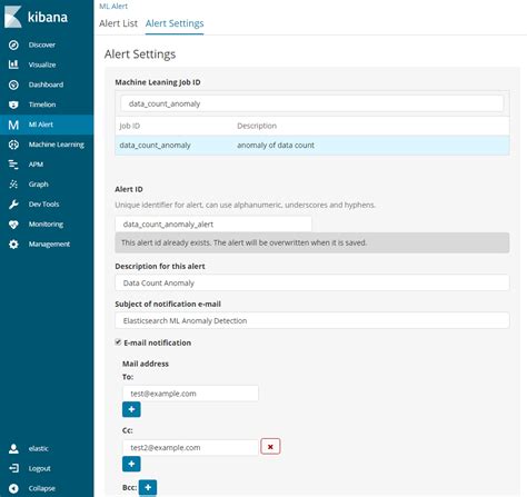 github airitech elastic ml alert plugin kibana app plugin for