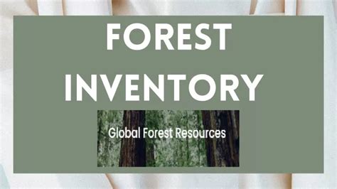 Ppt Forest Inventory Powerpoint Presentation Free Download Id 12309390