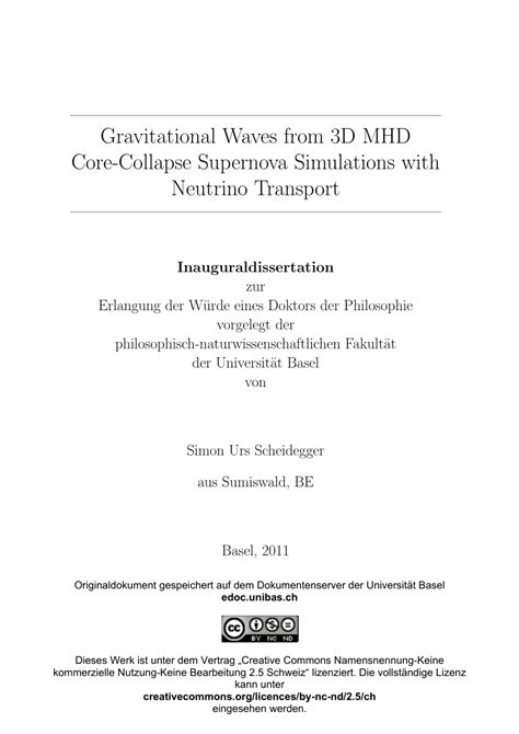 Pdf Gravitational Waves From 3d Mhd Core Collapse Supernova