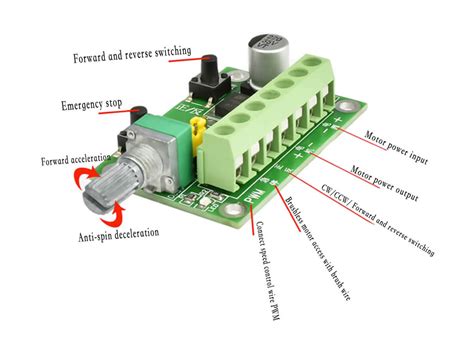PWM Based DC Motor Speed Controller Model NFP PWM BLDC 2418 Microdcmotors Com