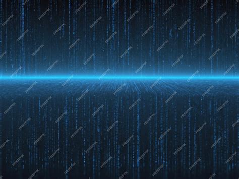 Premium Photo Blue Digital Binary Data Background