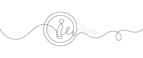 help sign line continuous drawing vector instruction information