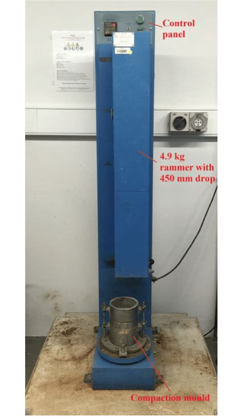 automatic compaction machine with modified compaction hammer