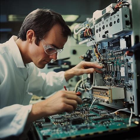 Advanced Techniques In Electronic Component Assembly Premium Ai Generated Image