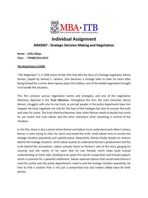 negotiation task pdf negotiation