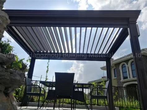 Factory Wholesale Aluminum Gazebos Awning Rainproof Motorized Opening