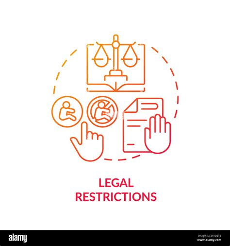 Legal Restrictions Red Gradient Concept Icon Stock Vector Image And Art