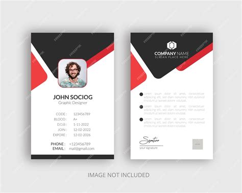 Premium Vector Id Card Layout With Blue Accentsmodern And Minimalist Id Card Template Creative
