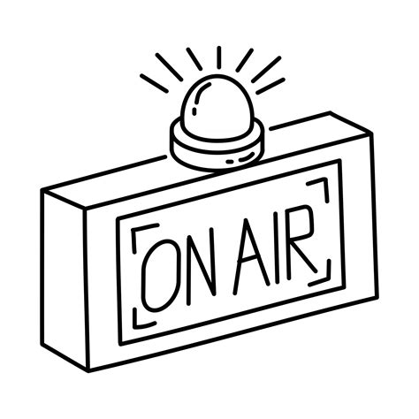 On Air Icon. Doodle Hand Drawn or Outline Icon Style 2761782 Vector Art ...