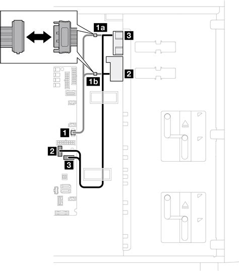 Optical Tape Drives Cable Routing Thinksystem St250 V3 Lenovo Docs