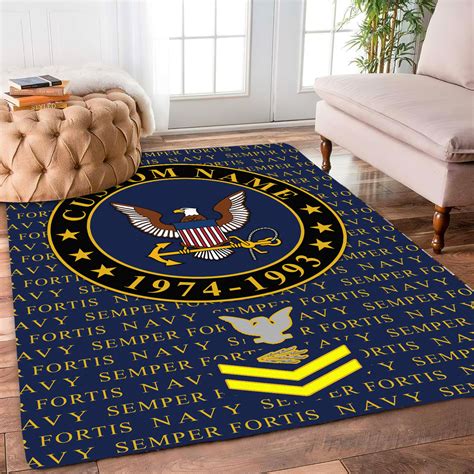 Us Navy Defender Of Freedom Rug 48x63in Proud Us Veteran