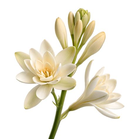 Tuberose 3d Rendered Flower Gracefully Isolated On A White Background