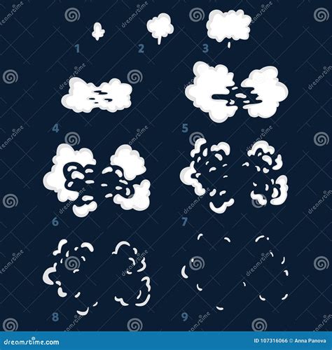 Smoke Sprite Effect Cartoon Dust Cloud Game Animation Asset Steam