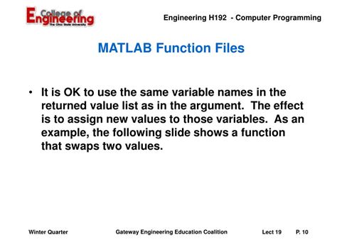 Ppt Matlab Script And Function Files Powerpoint Presentation Free