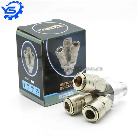 Lsmy Series 3 Way Multi Pass Tube Connectors Quick Plug Pneumatic Quick
