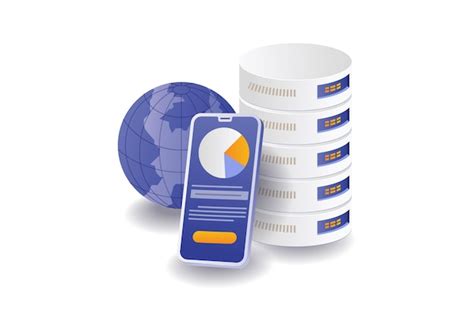 Premium Vector Technology Server Smartphone Data Analysis Infographic