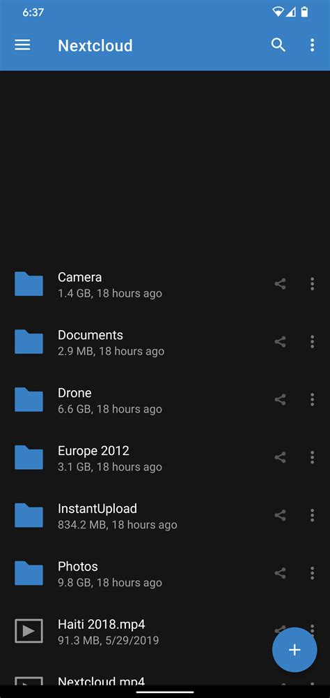 Android App Blank Space Nextcloud