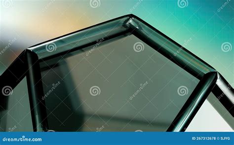 Green Color Hexagonal Glassy Chic With Clear Border Abstract Dramatic