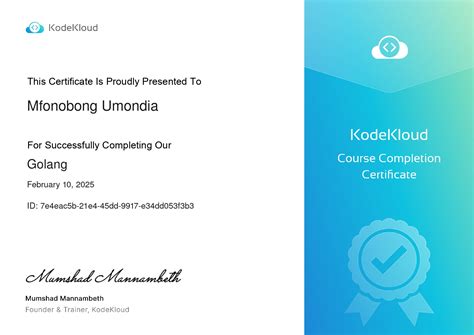 Golang Certificate Kodekloud
