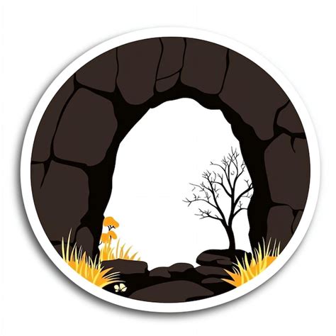 Stone Archway With A Tree And Grass Premium Ai Generated Image