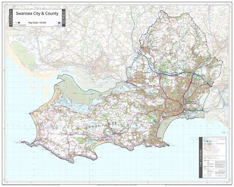 County Map Of Swansea