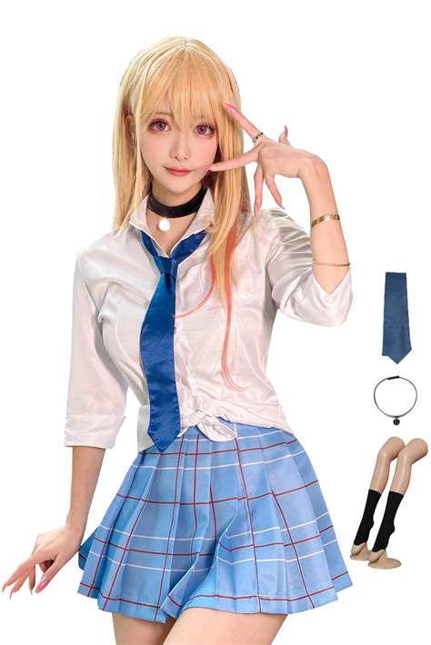 Roocniewomens Japanese School Girl Uniform Costume Pleated Skirt With