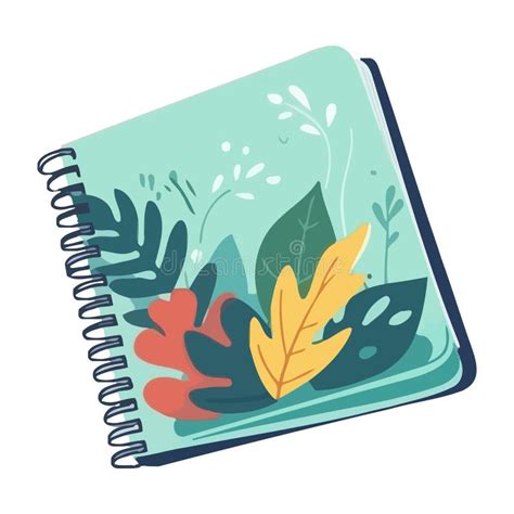 Natures Education A Book Of Leaf Illustrations Stock Vector Illustration Of Document Learning