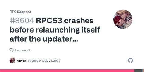 RPCS Crashes Before Relaunching Itself After The Updater Finishes Issue RPCS Rpcs
